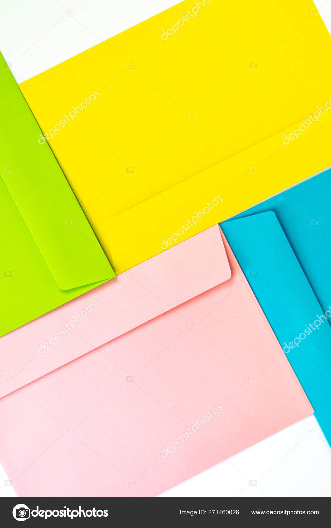 Different Colored Envelopes Table Multi Colored Envelopes Letters ...