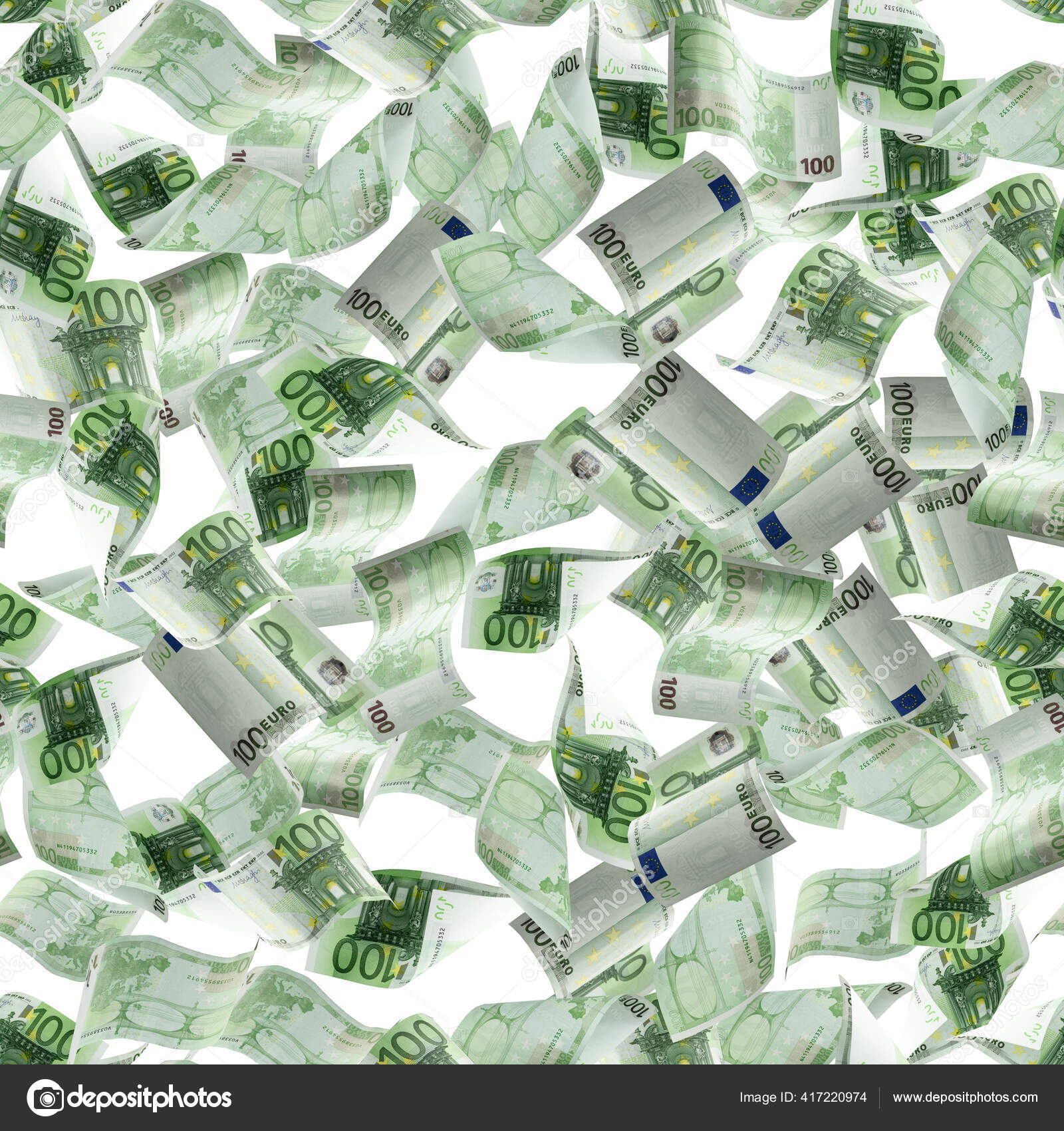 Money Falling Seamless Pattern Banknote Falling Isolated Textures White ...