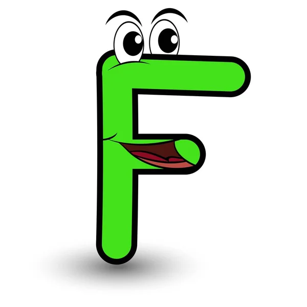 Funny Hand Drawn Cartoon Styled Font Colorful Letter Smiling Face Stock ...