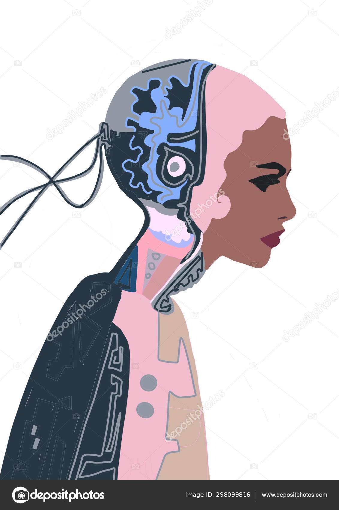 Half Human Half Robot Girl