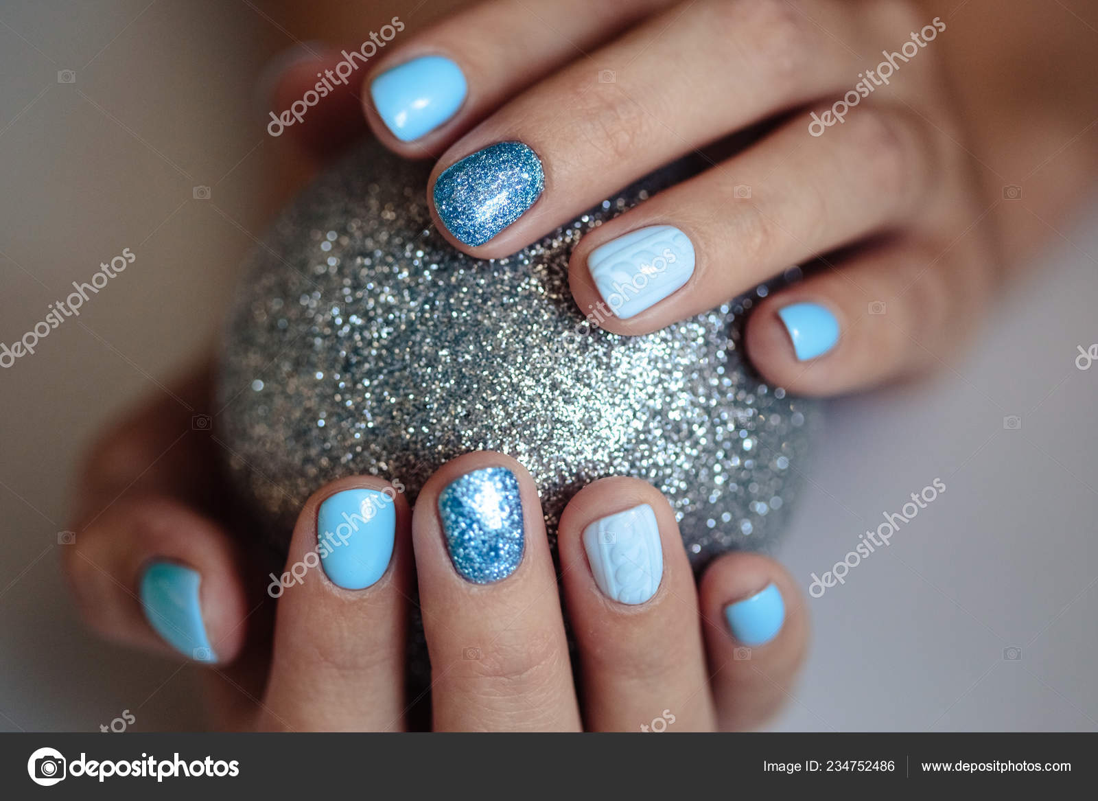 Pastel Blue Nails