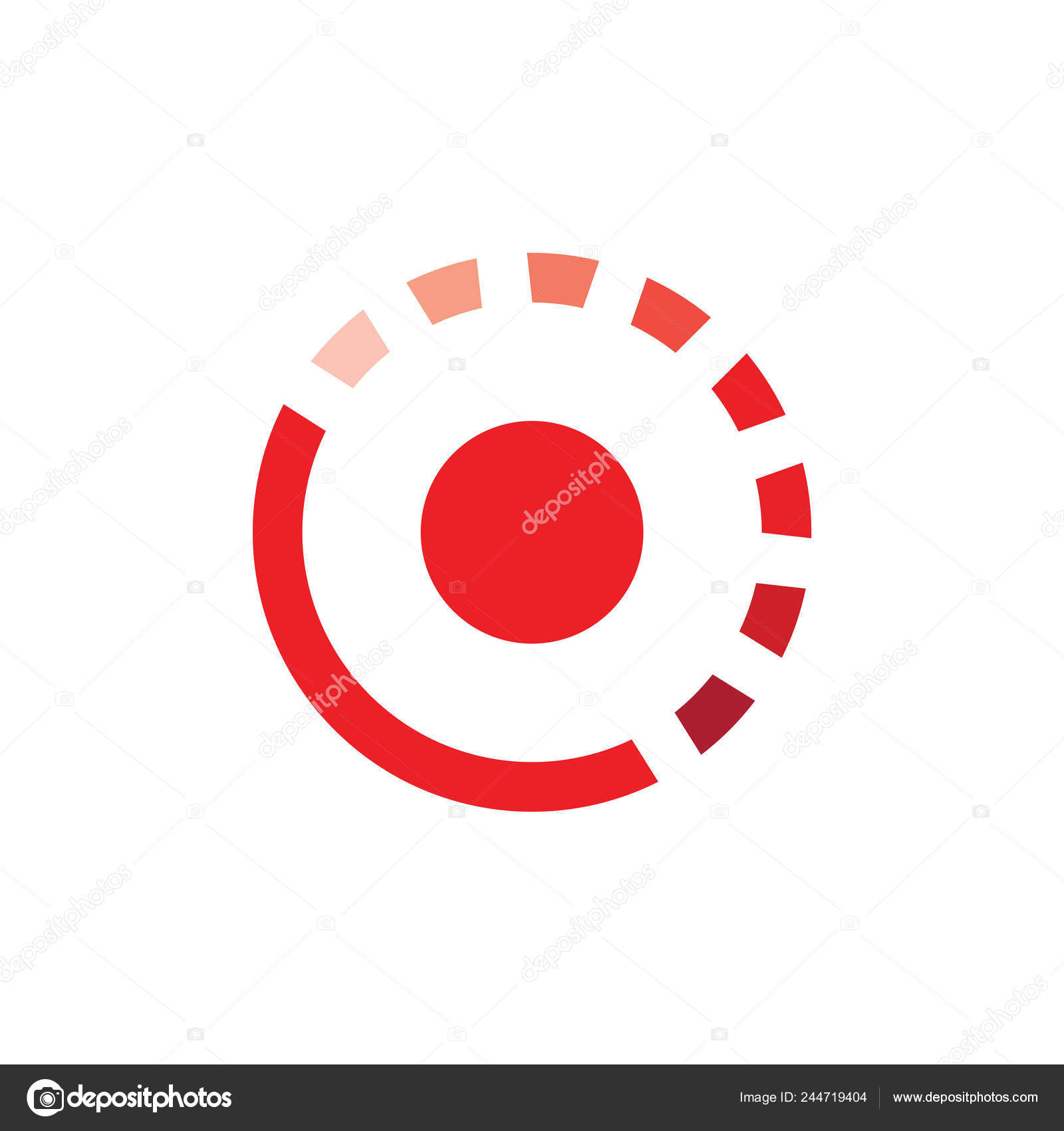 Circle Dots Gradient Process Symbol Logo Vector Stock Vector Image by ...