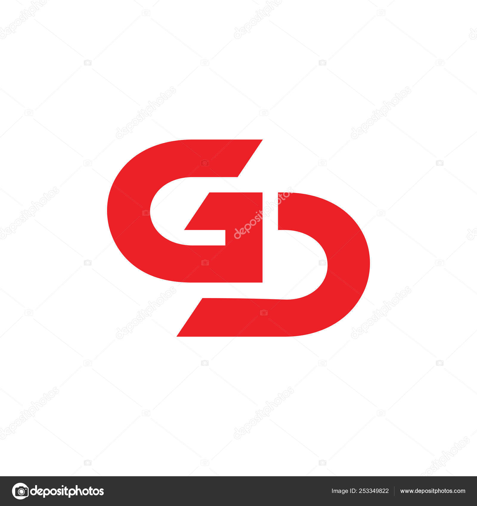 Abstract letter gd simple geometric linked logo Stock Vector Image by ...