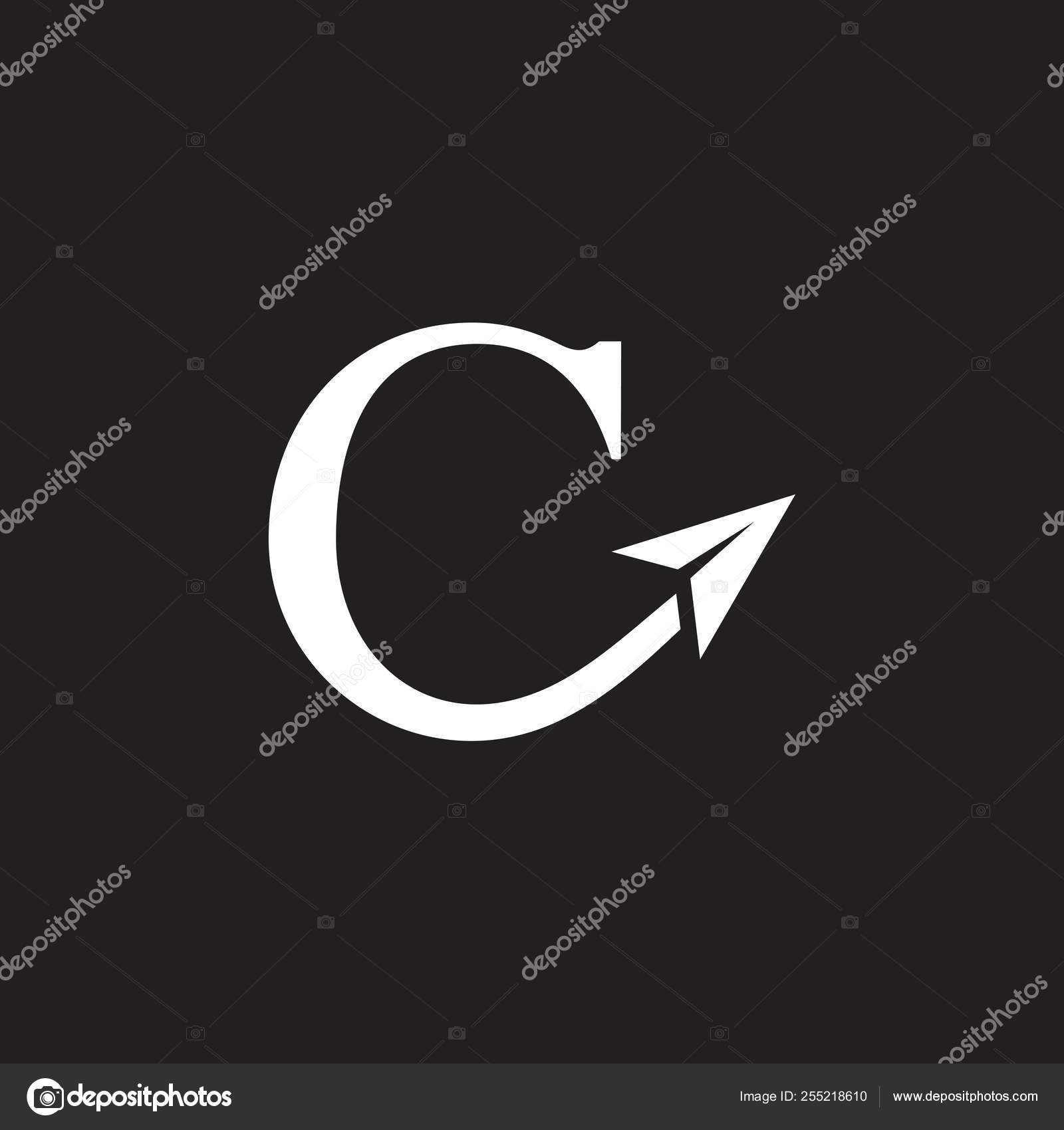 Letra c flecha rápida aviación logo vector Vector de stock por ...