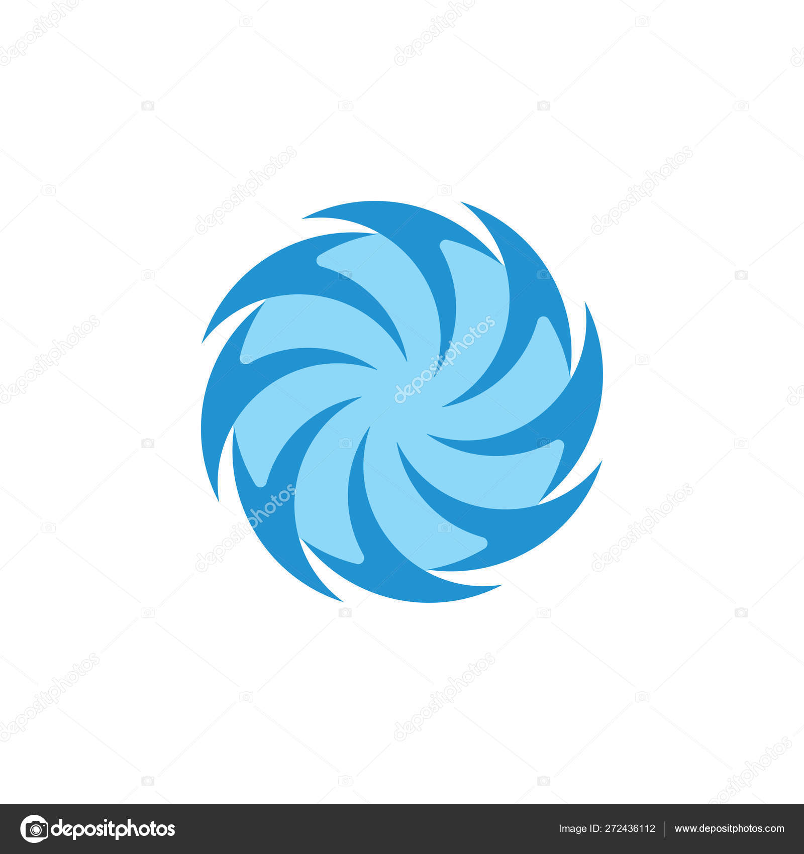 Remolino flecha azul logo vector Vector de stock #272436112 de ...