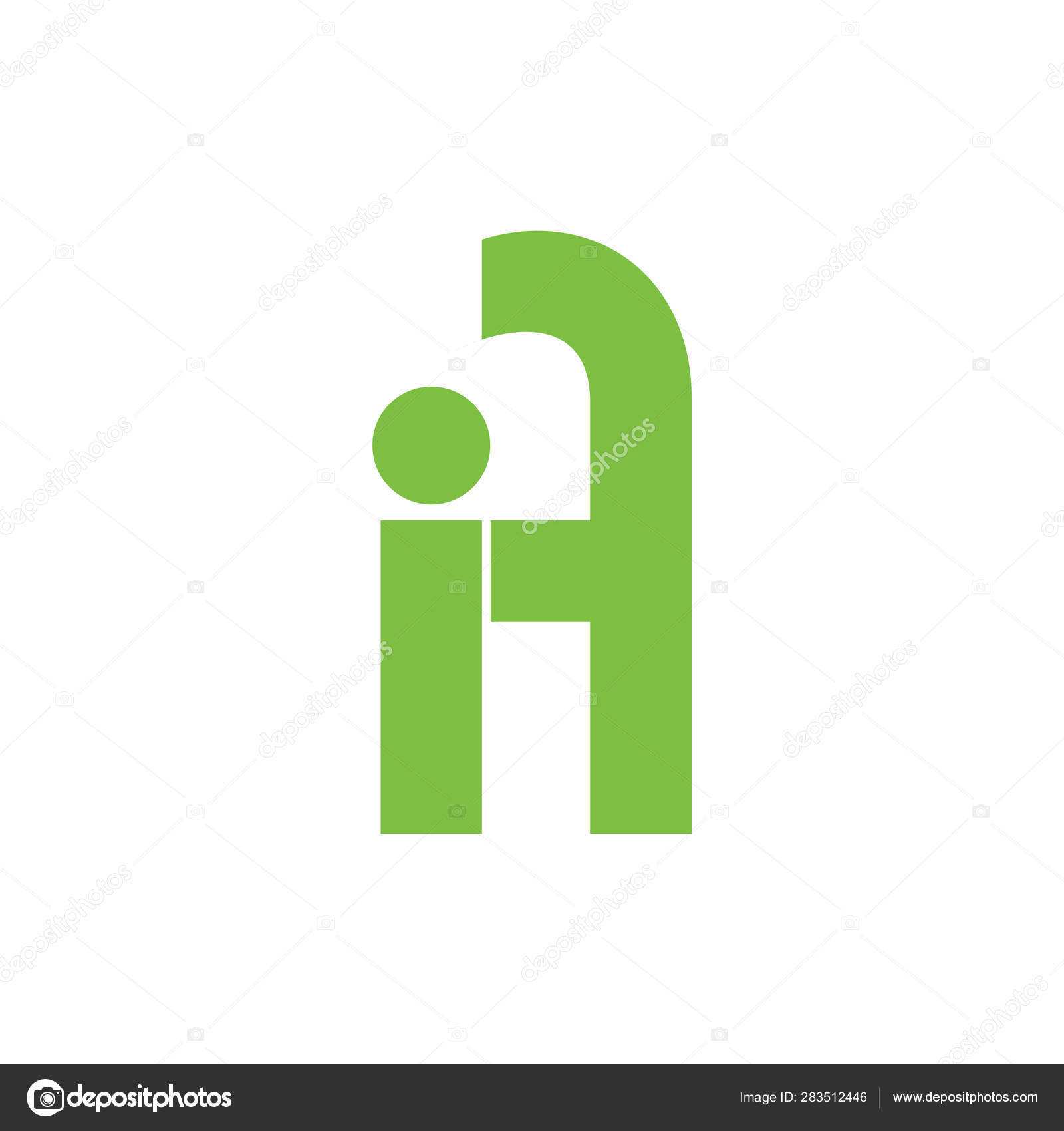 Letter ia ai geometric logo vector Stock Vector by ©Adnanbantul87 283512446