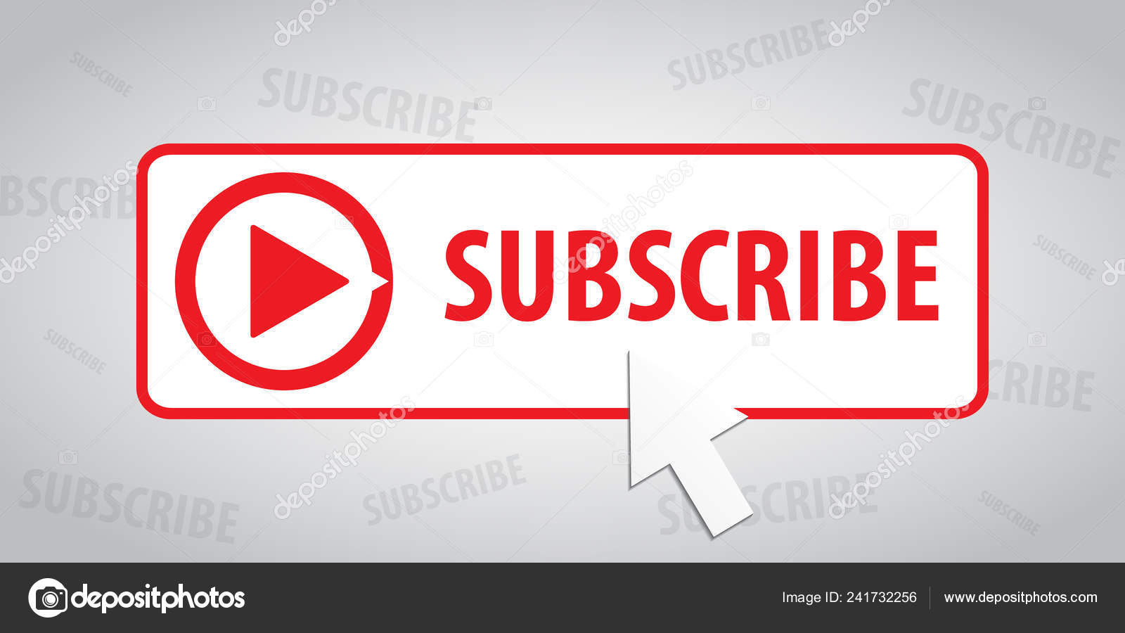 Subscribe Button Color Cursor Shadow Vector Illustration Eps Stock ...