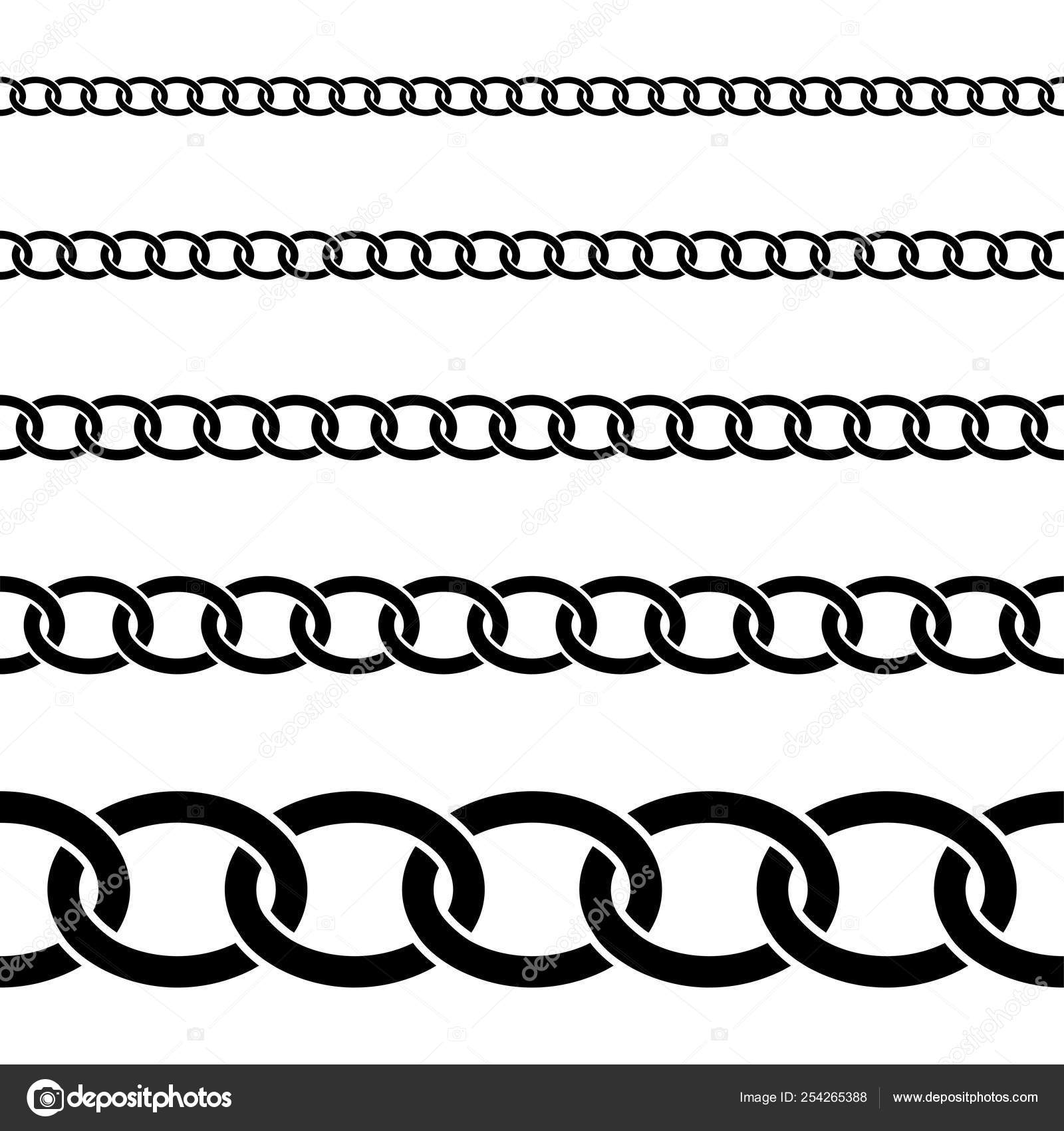 Seamless of black chain on white background Stock Vector Image by ...