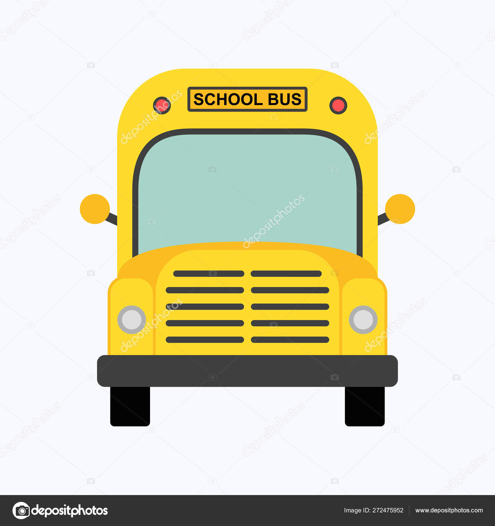 School Bus Flat Front