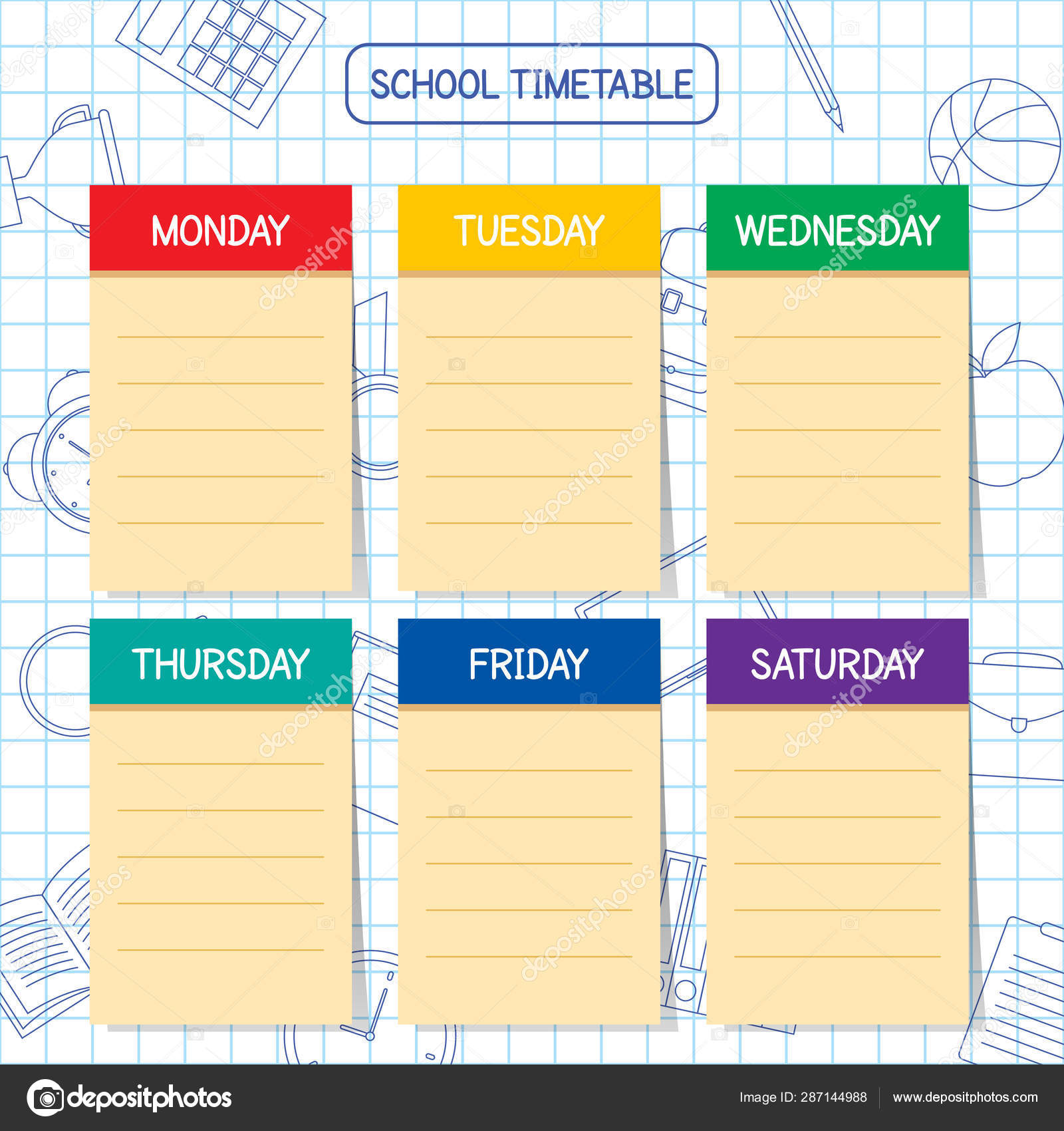 Timetable Template Printable Timetable Template Printable