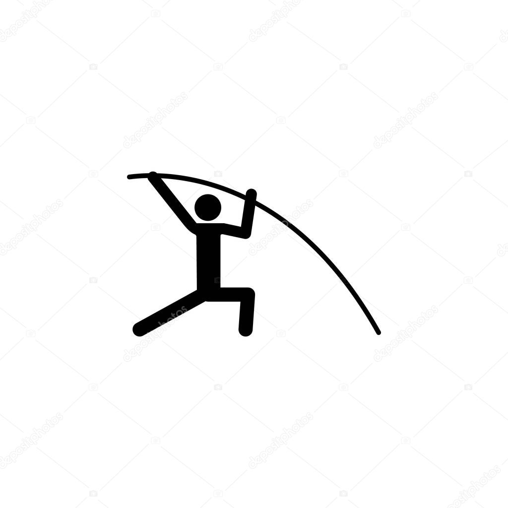 Значок прыжка с шестом. Элемент иконы спорта. Премиум качество ...