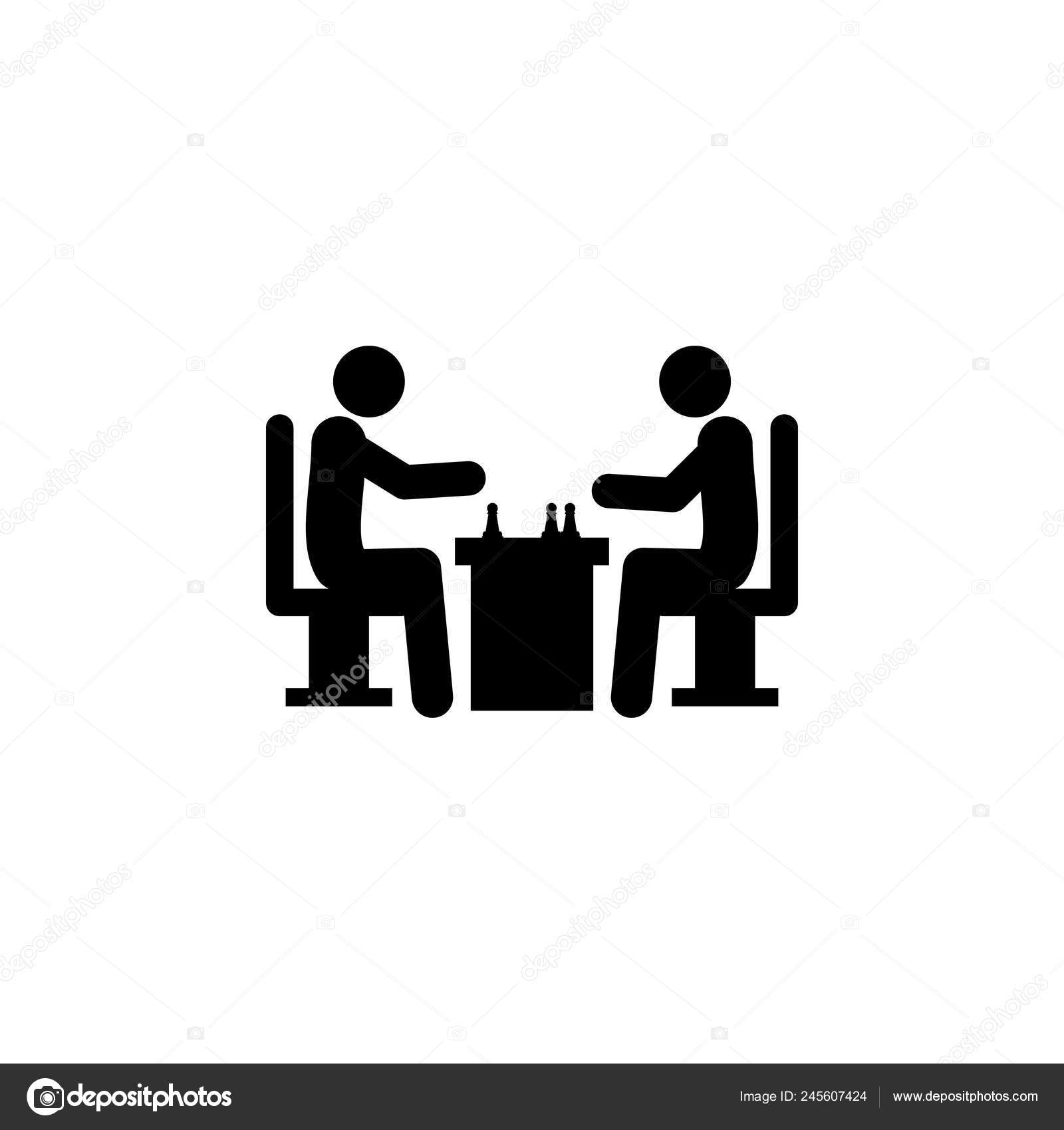 Chess Players Icon Element Chess Mobile Concept Web Apps Illustration ...