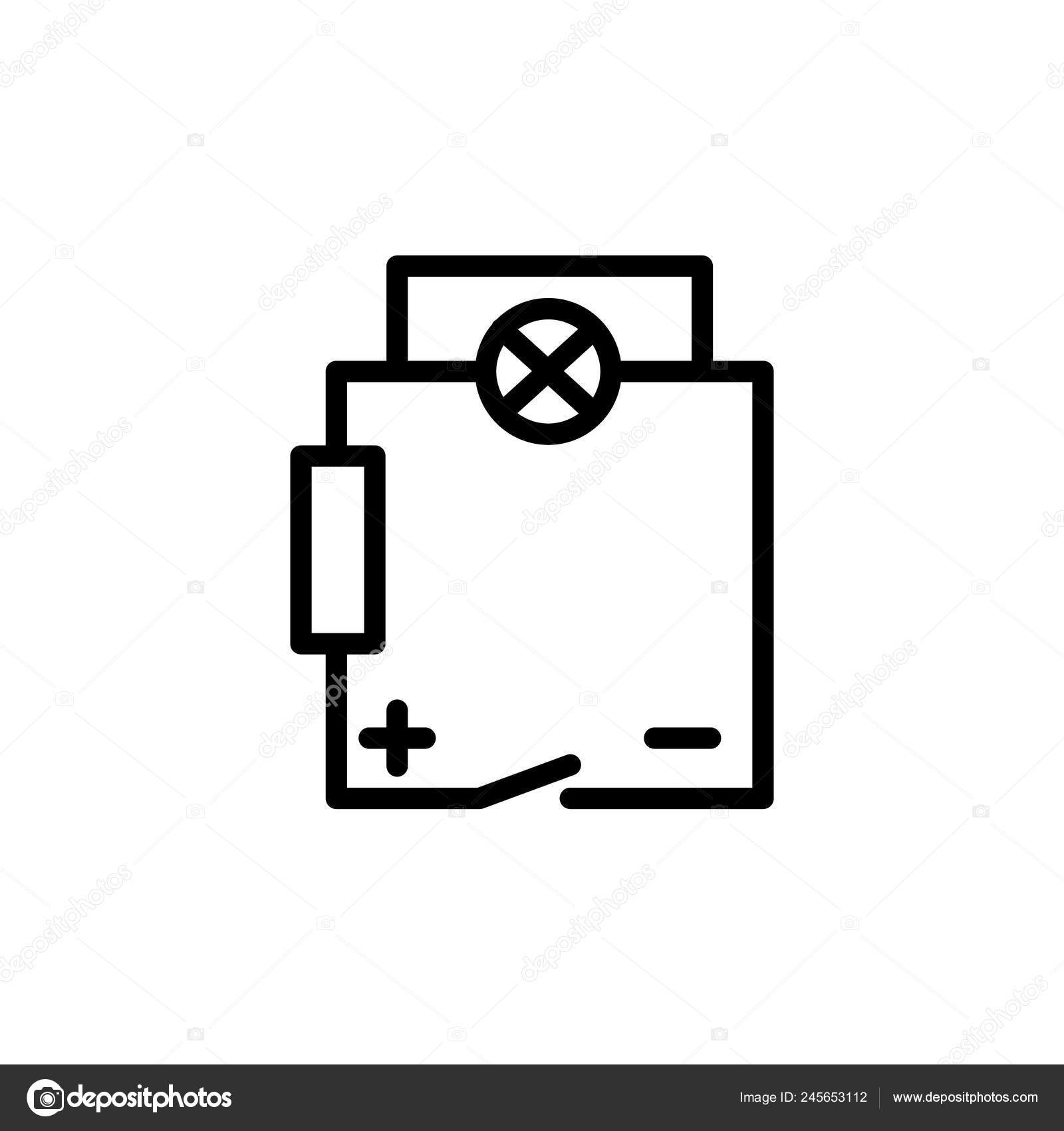 Electrical Circuit Icon White Background Stock Vector Image by ...