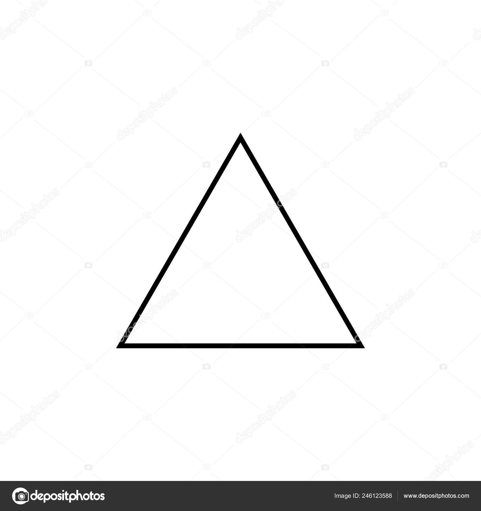 Ícone Triângulo Equilátero Figura Geométrica Elemento Para Conceito ...