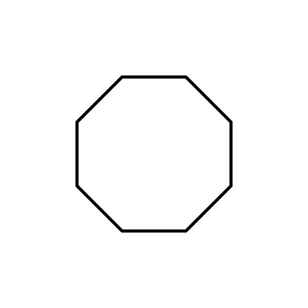 Octagon icon vector geometry octagonal line — Stock Vector © avector ...