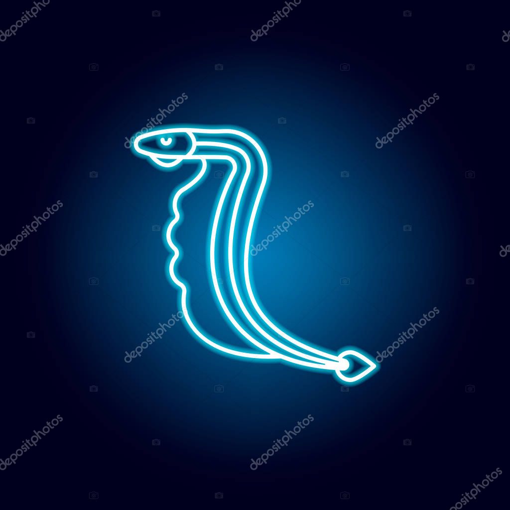 Icono de lamprea. Conjunto detallado de ilustraciones de alimentos de mar en estilo ne n. Los ...