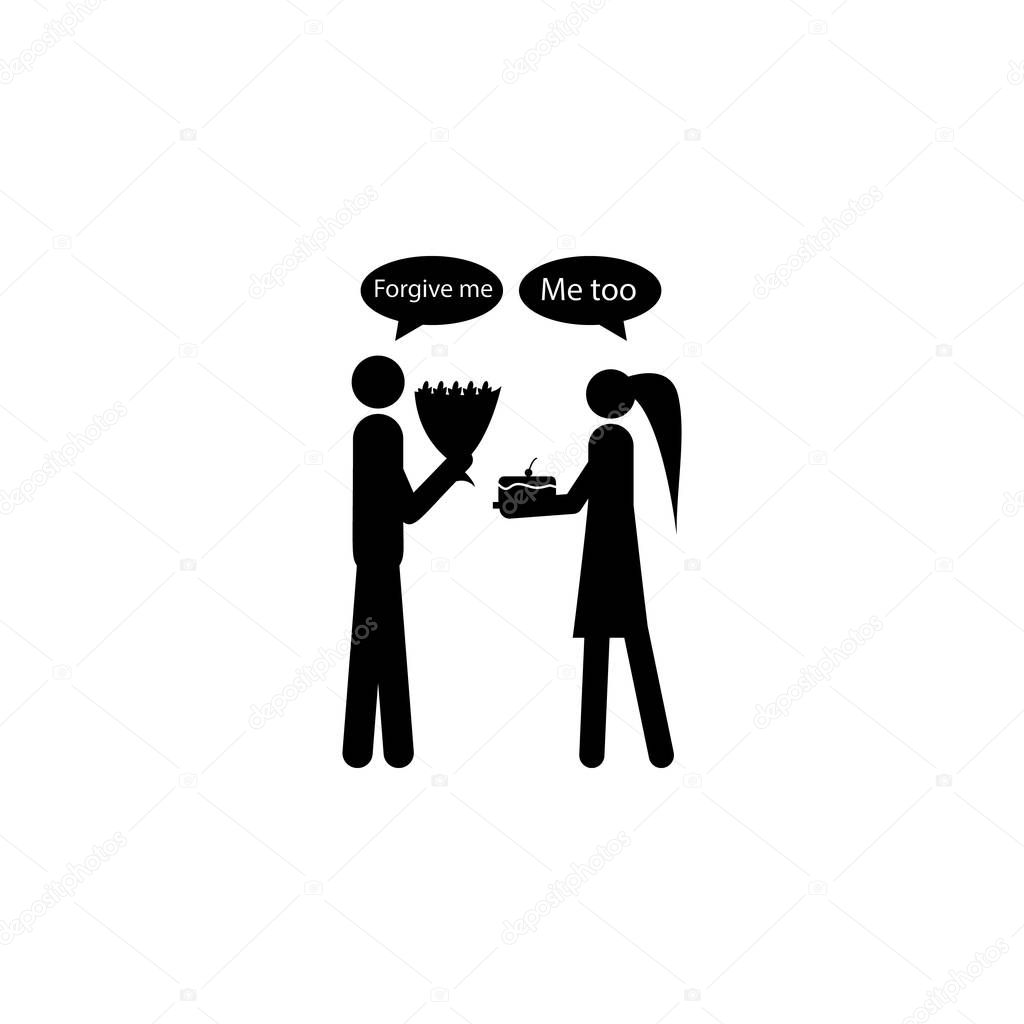 pareja reconciliado icono. Elemento de la vida ilustraci n de personas ...