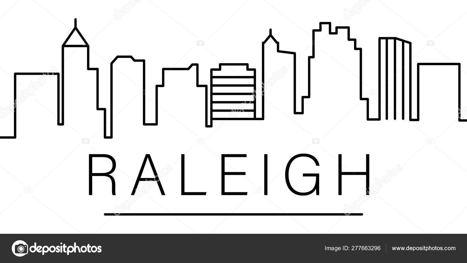 Raleigh Skyline Vector