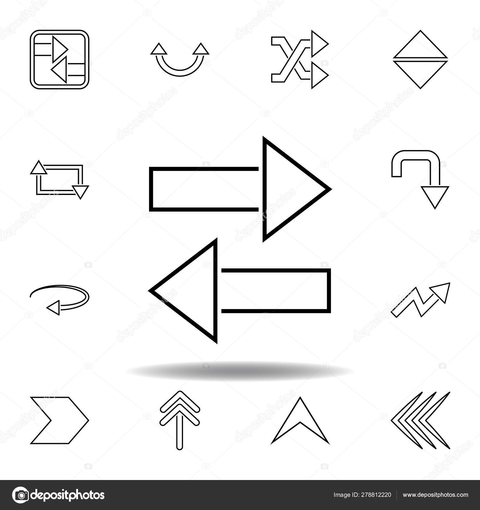 Two-sided arrow icon. Thin line icon for website design and development ...