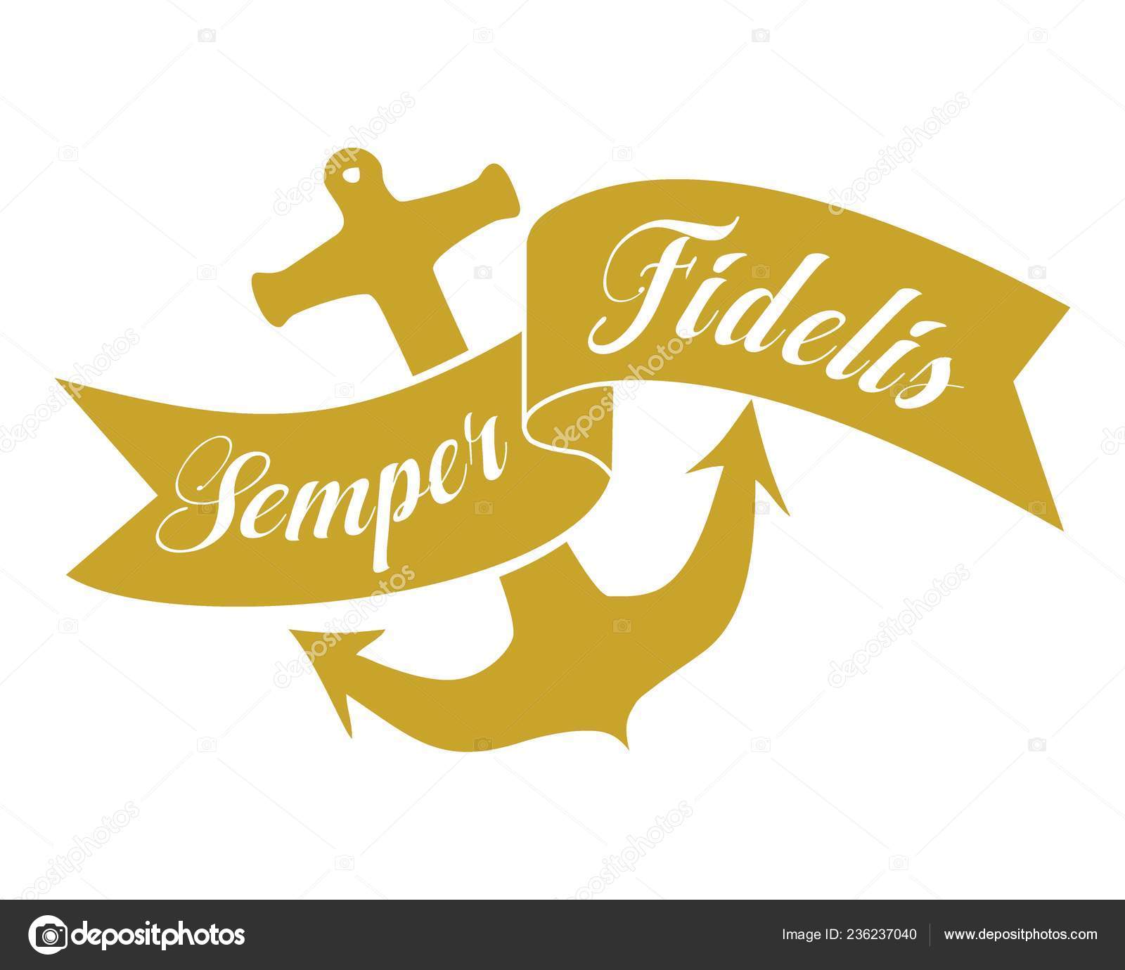Semper Fidelis Always Faithful Sign Stock Vector Image by ©ephiong ...