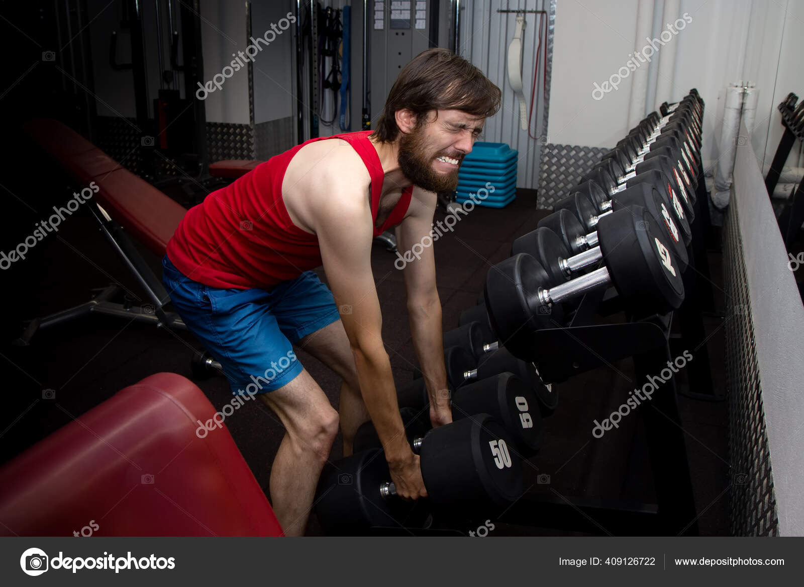 Weak Person Lifting Weights