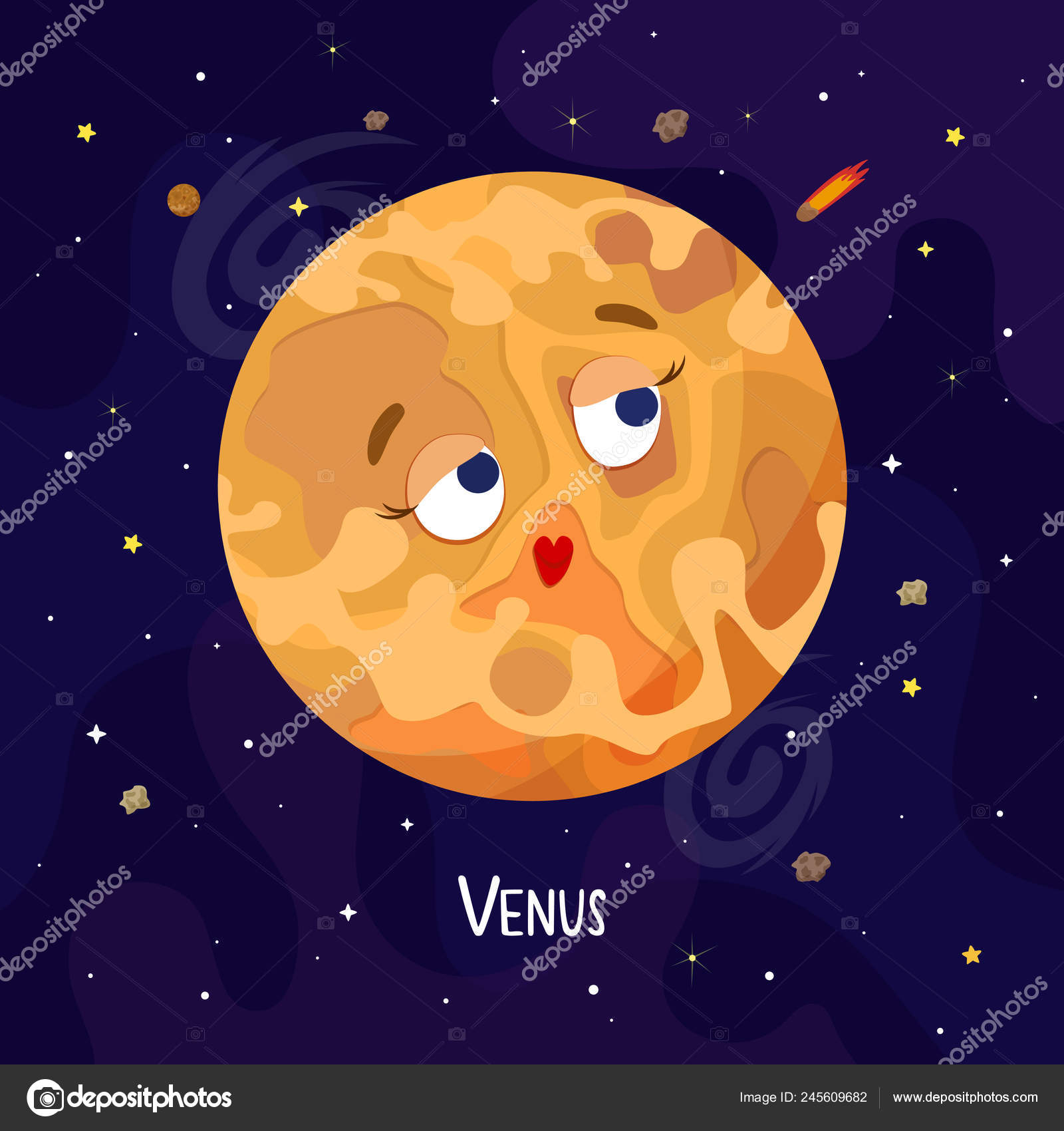 Cartoon Venus Planet