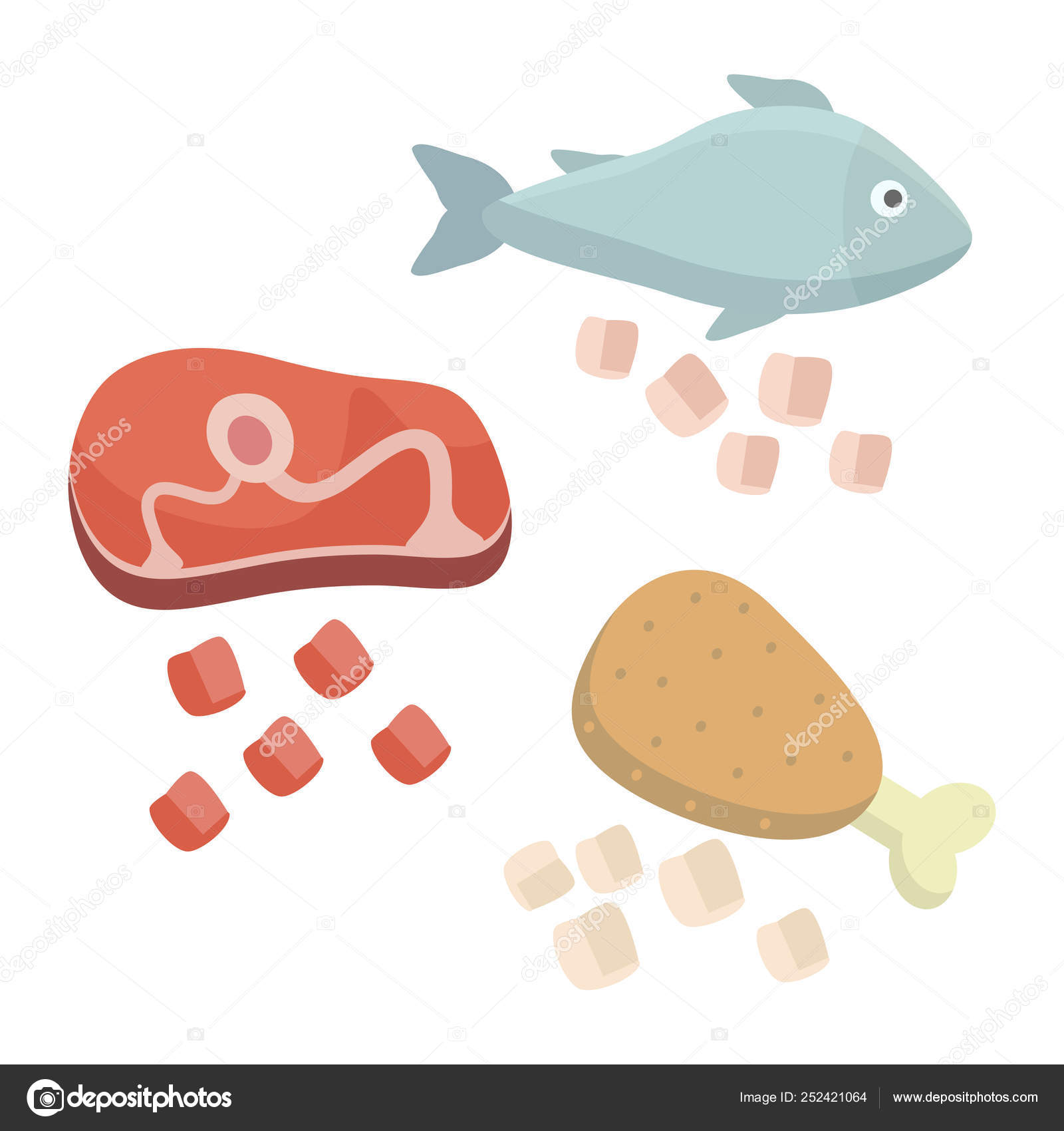 Cartoon Fish Meat