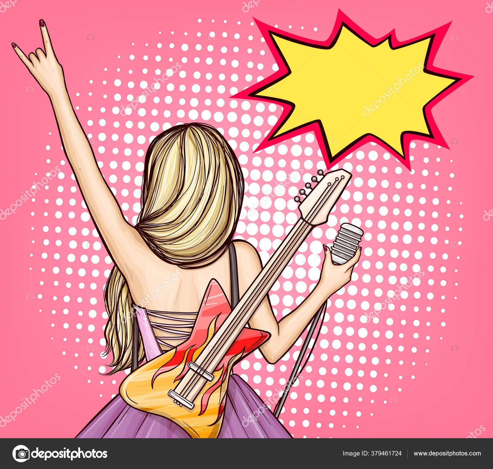 Rock Star Girl Clip Art