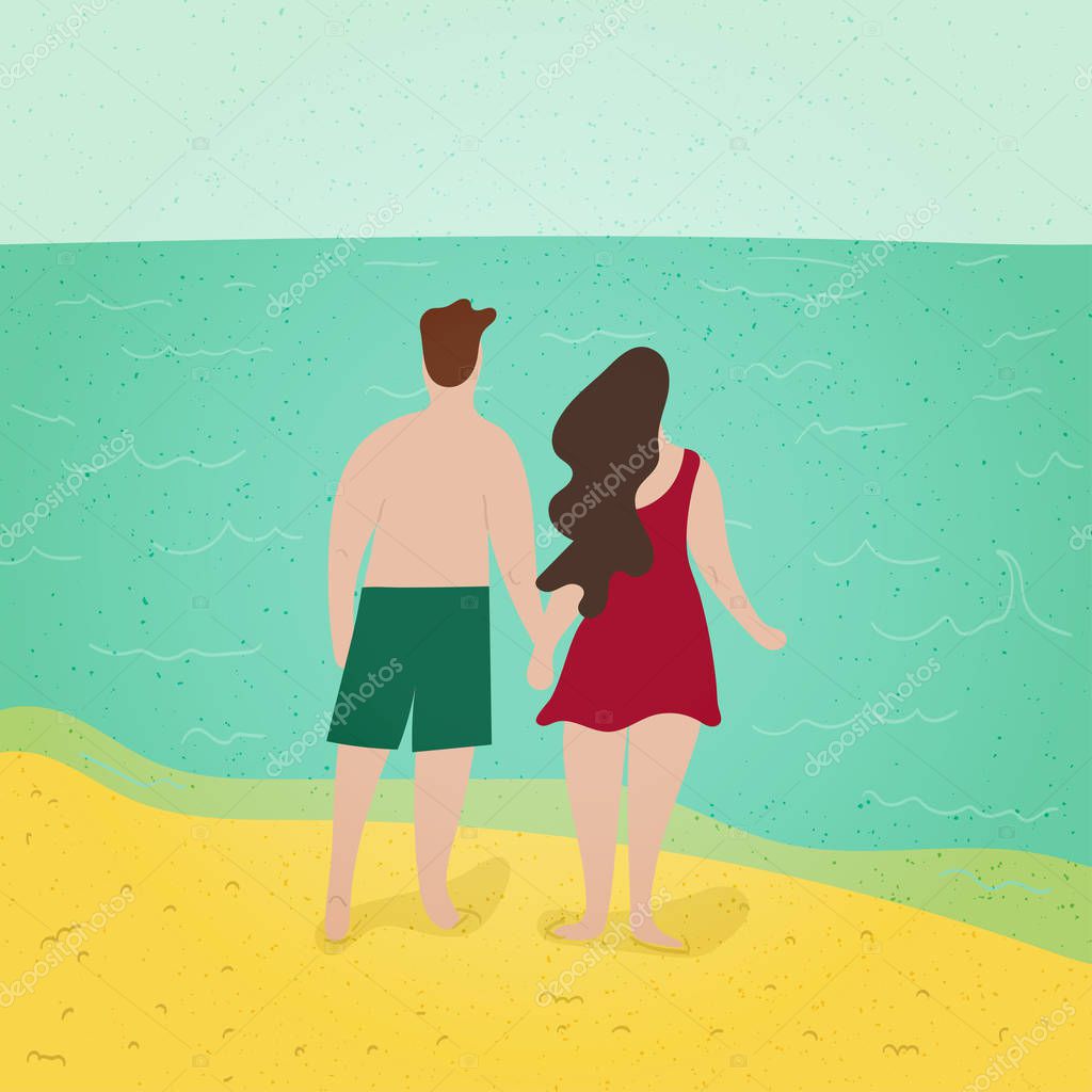 Una Pareja Romántica Rompiendo En La Playa Blanco Y Negro Escenografía Haciendo El Amor