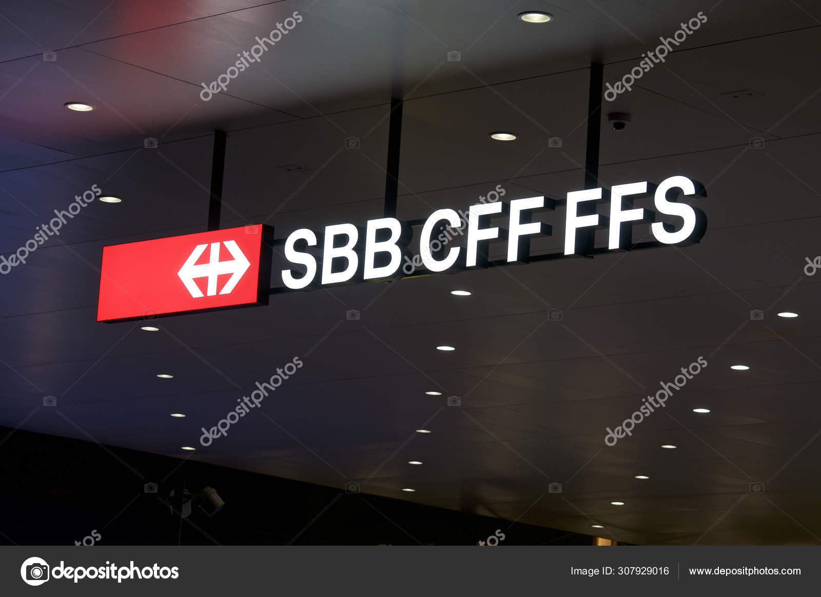SBB / CFF / FFS (Swiss Federal Railways company) sign — Stock Editorial ...