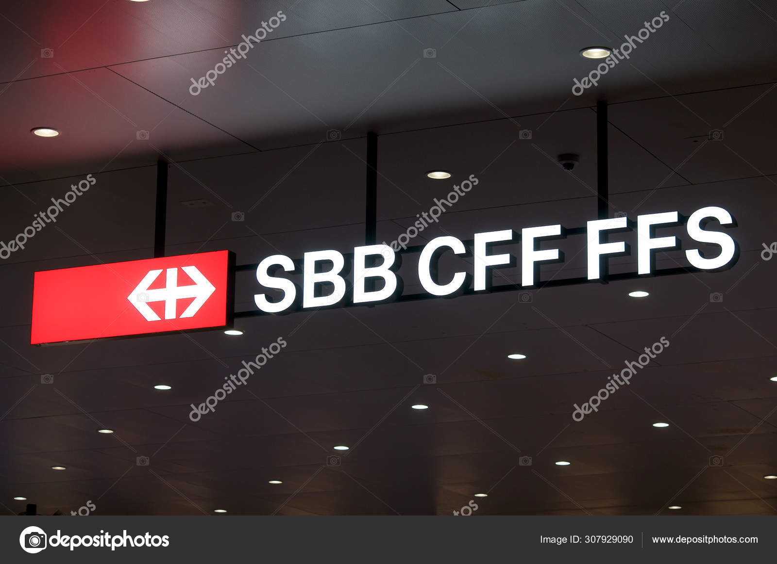 SBB / CFF / FFS (Swiss Federal Railways company) sign — Stock Editorial ...