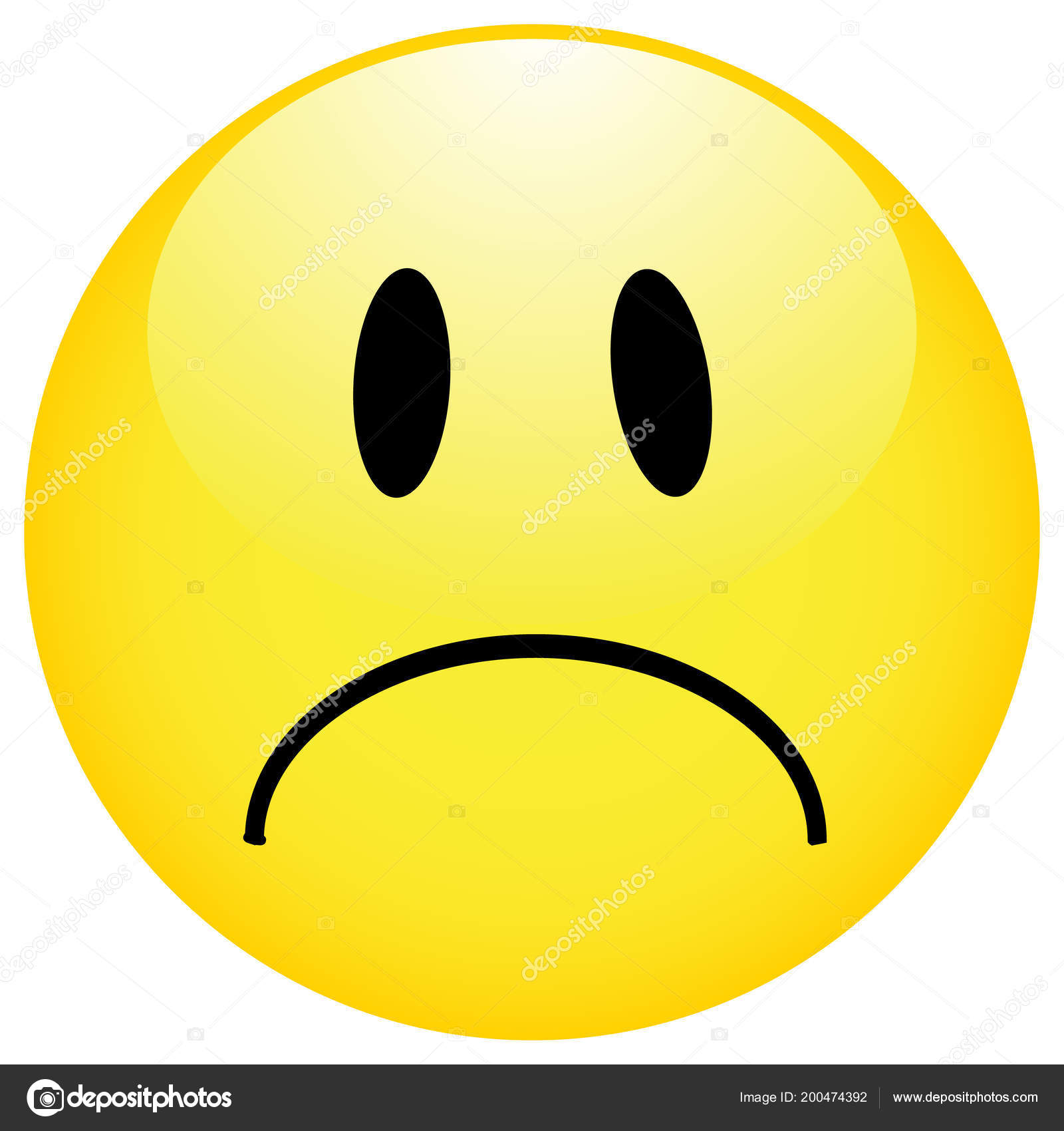 Smiley Emoticons Icon Negative Smile Icon Trendy Flat Style Isolated ...