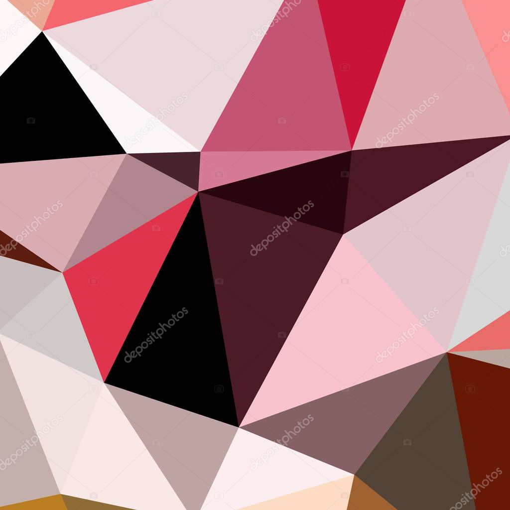 Impresionante mosaico geomérico abstracto poligonal. Triángulo bajo ...