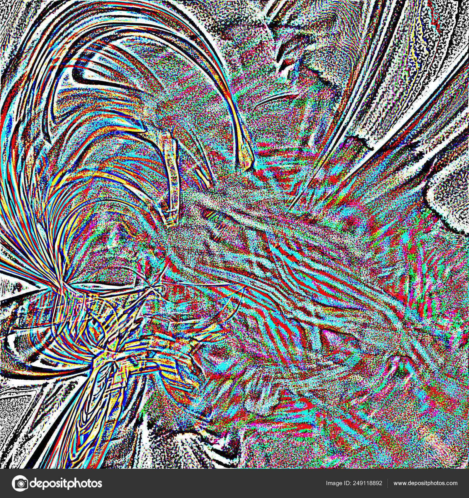 Fantasy chaotic colorful fractal pattern. Abstract fractal shapes. 3D ...