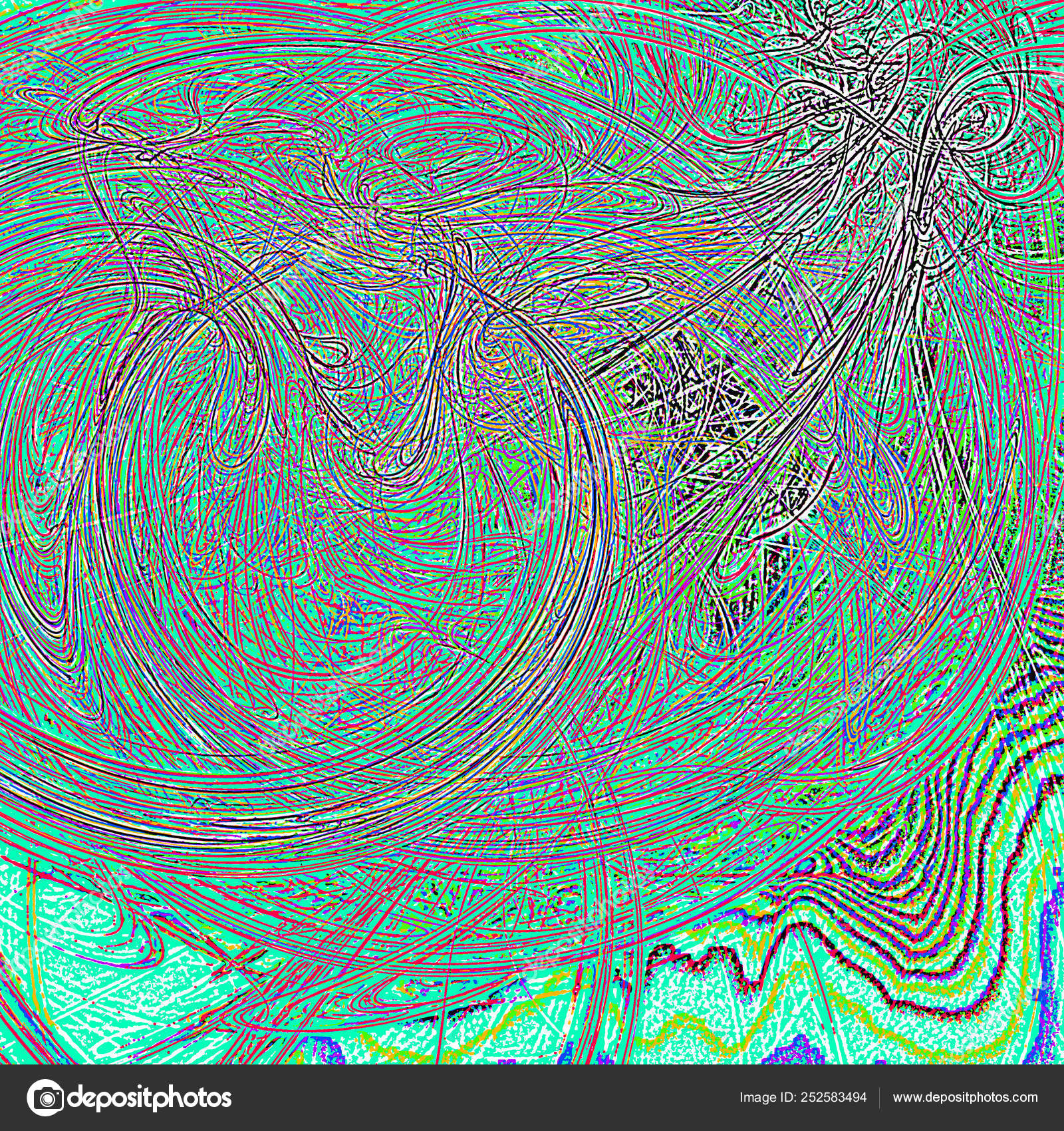 Fantasy chaotic colorful fractal pattern. Abstract fractal shapes. 3D ...