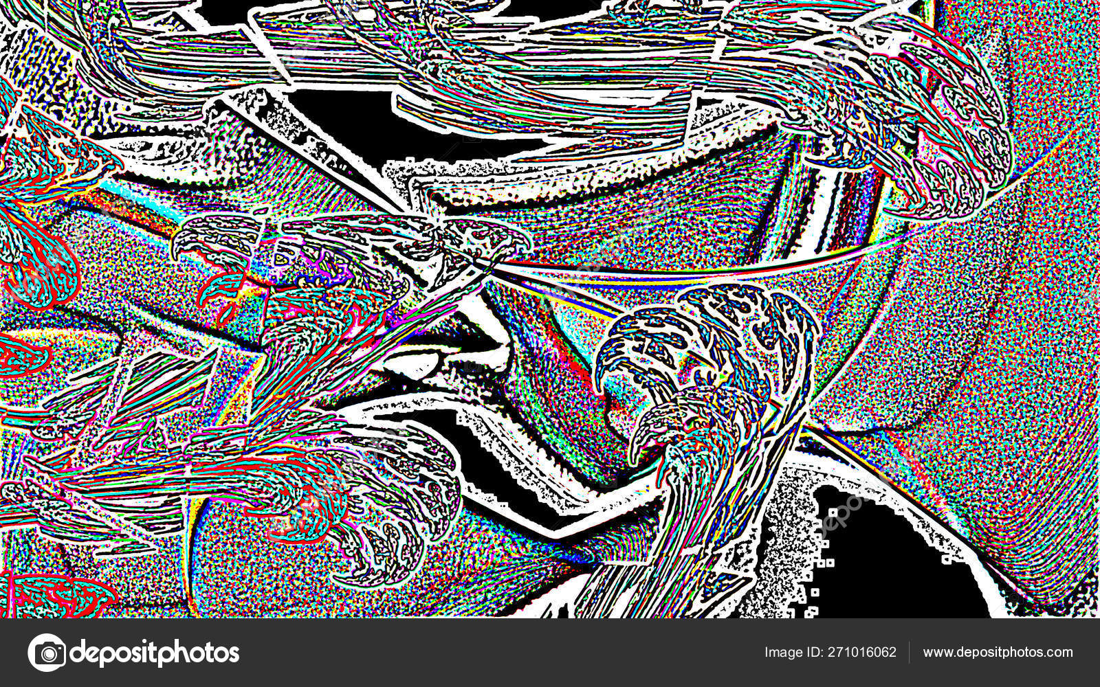 Fantasy chaotic colorful fractal pattern. Abstract fractal shapes. 3D ...