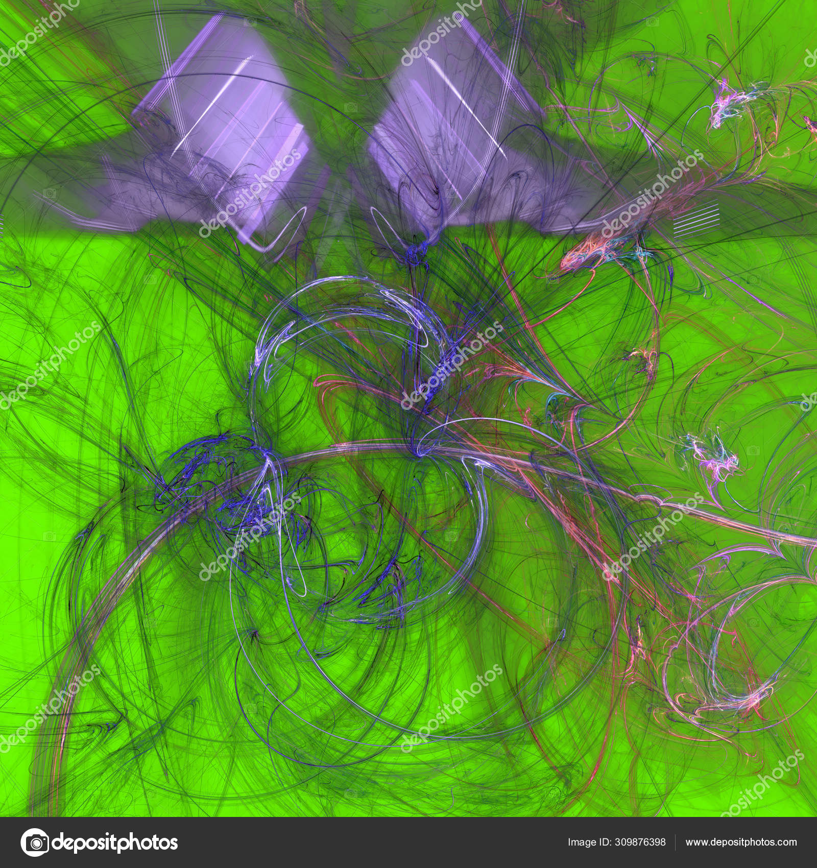 Fantasy chaotic colorful fractal pattern. Abstract fractal shapes. 3D ...