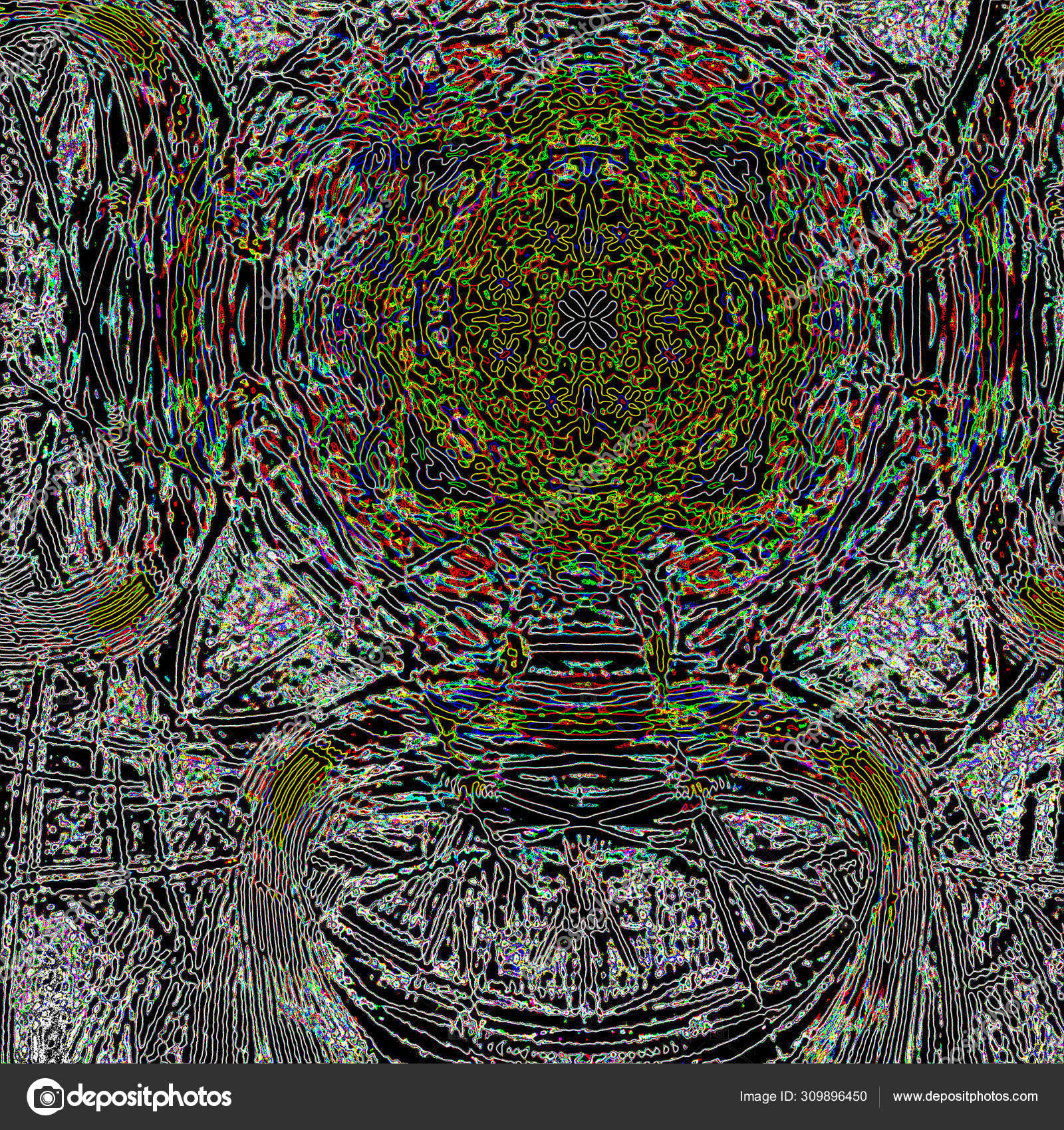 Fantasy chaotic colorful fractal pattern. Abstract fractal shapes. 3D ...