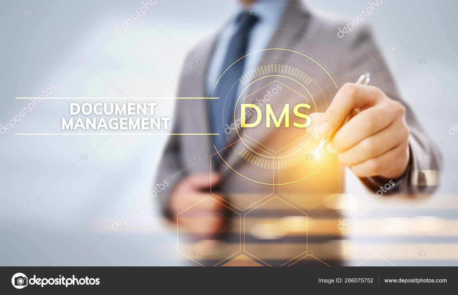 Document management DMS System Digital rights management. — Stock Photo ...
