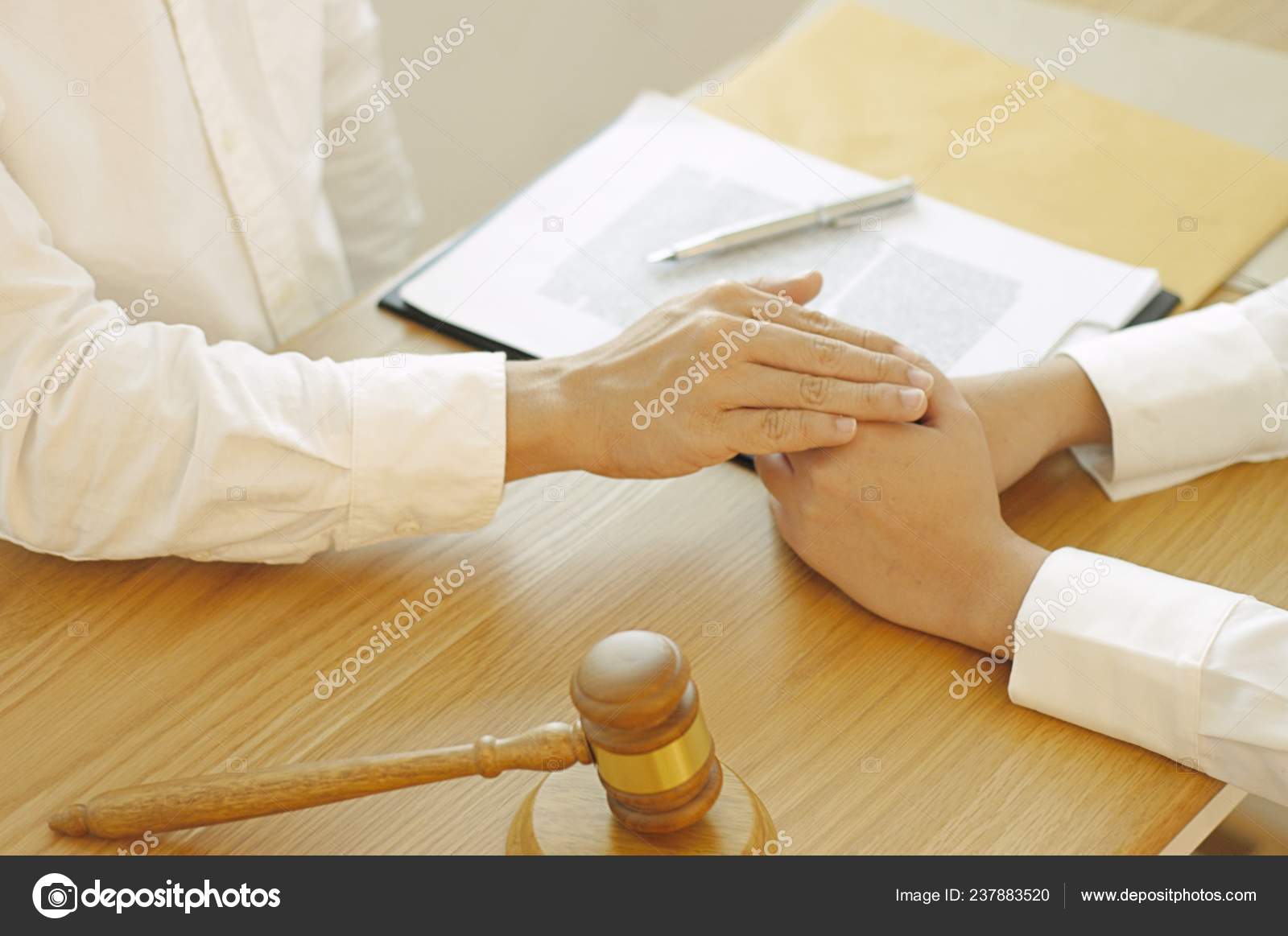 Lawyer Advises Shaking Hands Success — Stock Photo © Zozereblola #237883520