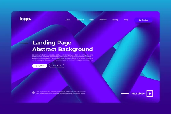 Landing page website mockup abstract background. Vivid bright gradient ...