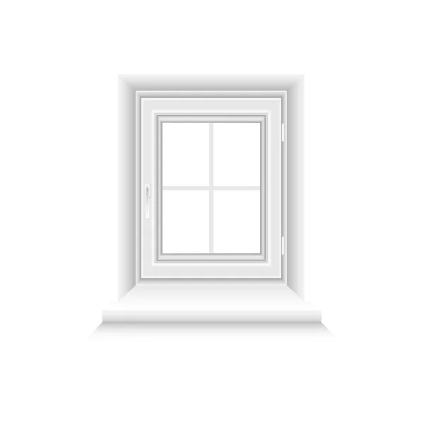 Opened White Window Frame Isolated White Background Opened Realistic ...
