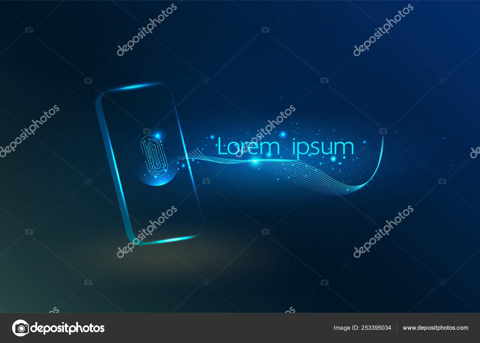 Vector Futuristic Smart Home Security Controls Technology Controlling ...