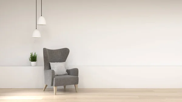 Simple Living Room White Armchair Home Interior Clean Modern Home ...