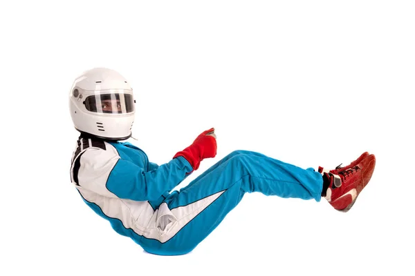 Racing Driver Racing Position Complete Gear Isolated White Stock ...