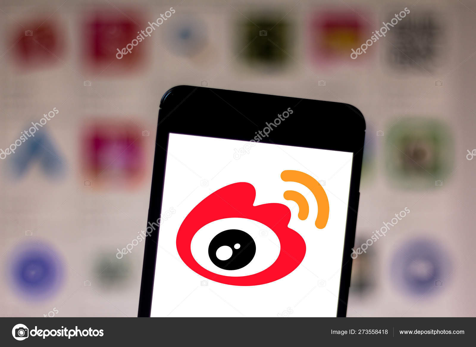 June 5, 2019, Brazil. In this photo illustration the Sina Weibo logo is displayed on a ...