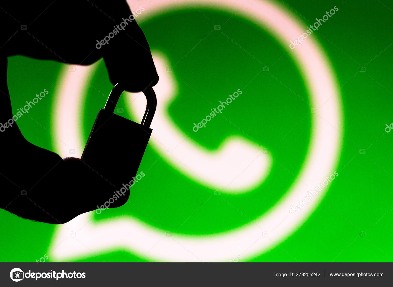 June 30, 2019, Brazil. In this photo illustration WhatsApp security ...