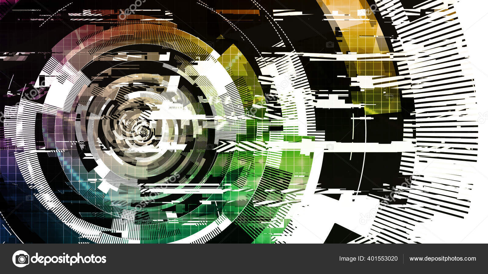 Corrupted Data Computer Technology Screen Background Art Stock Photo by ...