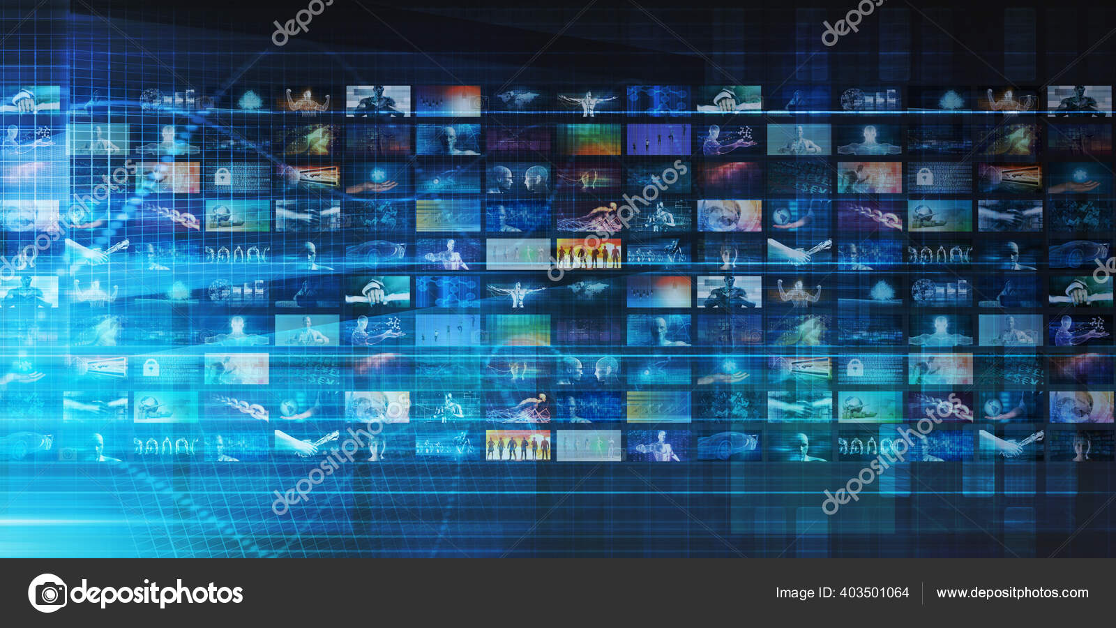 Video Screens Abstract Background Multimedia Concept — Stock Photo ...