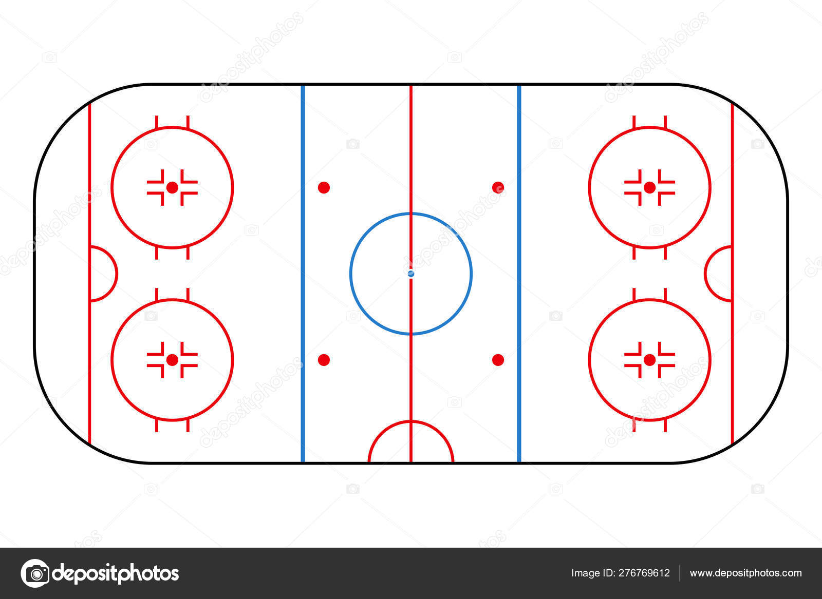 Ice hockey rink. Stock Vector Image by ©Remo_Designer #276769612